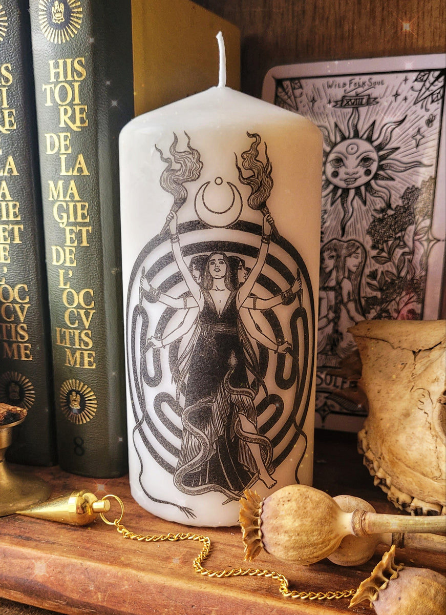 Unscented white Hecate candle – WildFolkSoul